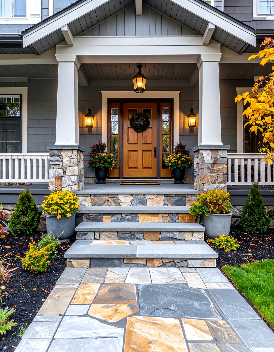 24 Stone Porch Ideas: Cozy Entrance Enhancements Today - Too Much Time