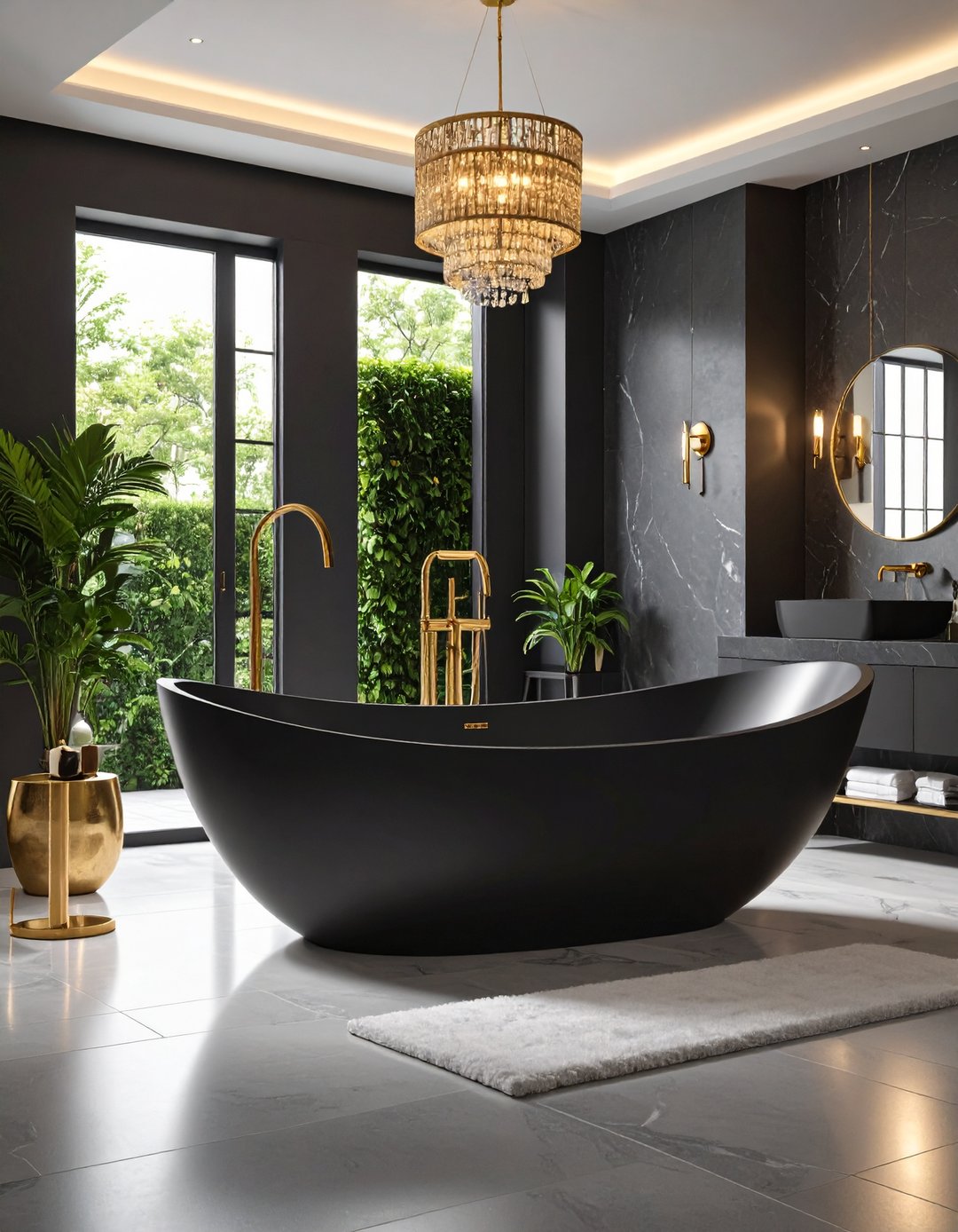 24 Black and Gold Bathroom Ideas for Chic Spa Vibes - Too Much Time