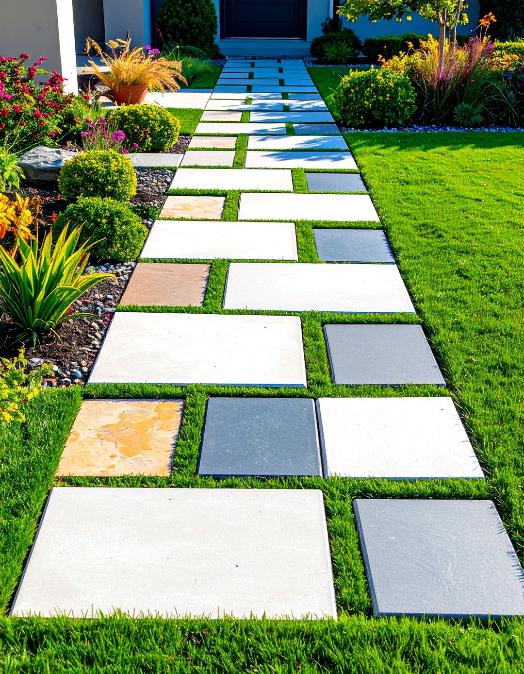 24 Concrete Walkway Ideas to Enhance Outdoor Paths - Too Much Time