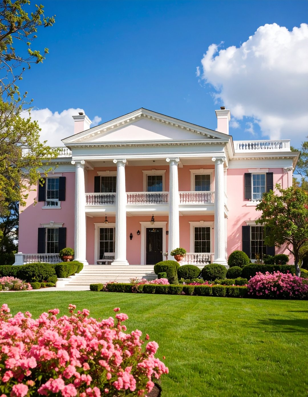 24 Pink House Exterior Ideas for a Vibrant Curb Appeal - Too Much Time