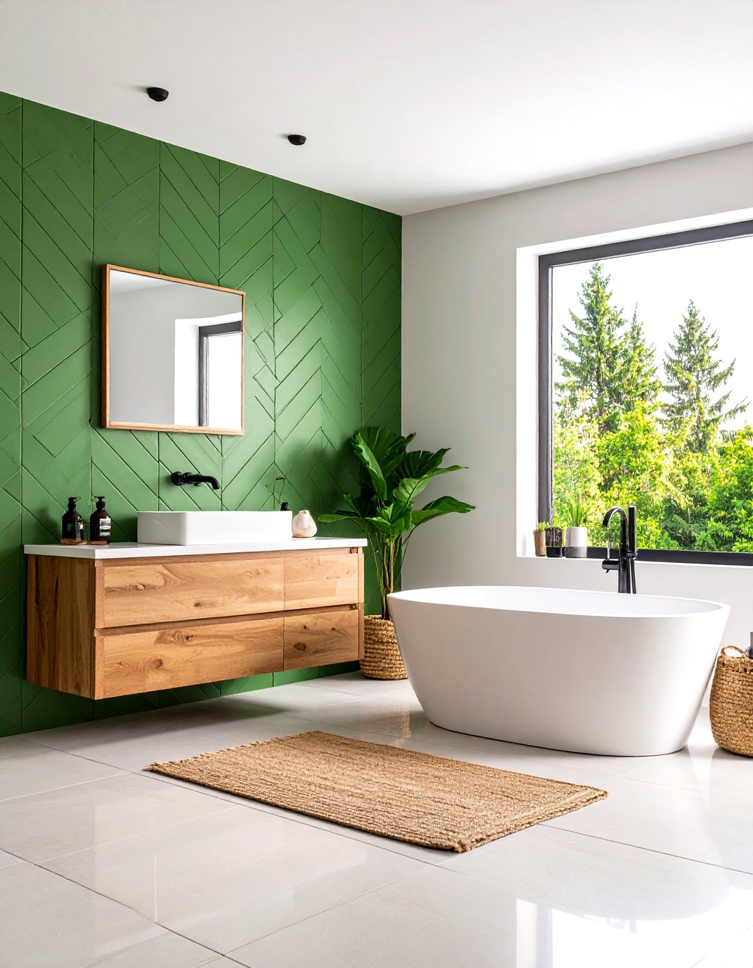 24 Green Bathroom Tile Ideas for a Spa-like Retreat - Too Much Time