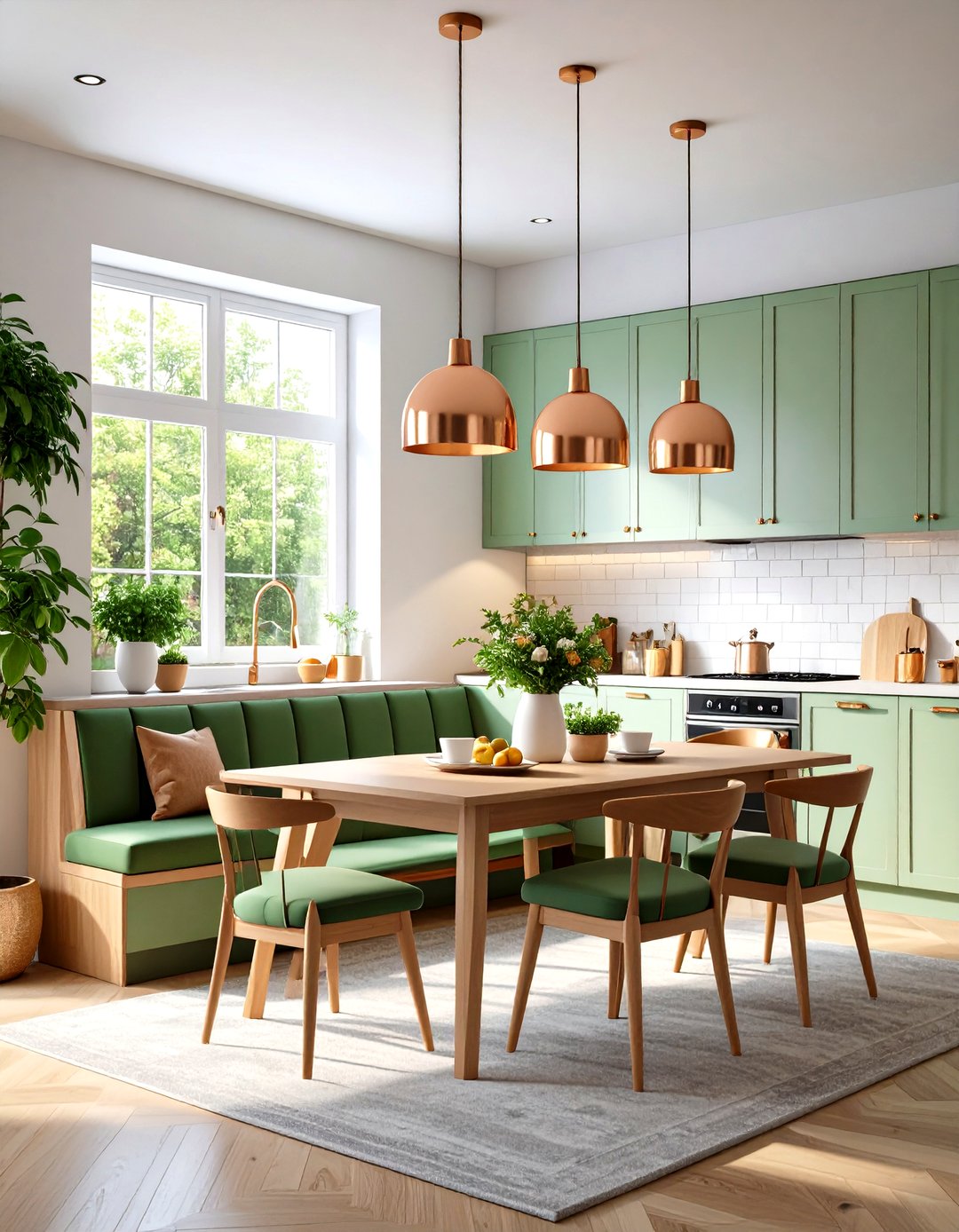 24 Green and Copper Kitchen Ideas for Stylish Kitchens - Too Much Time