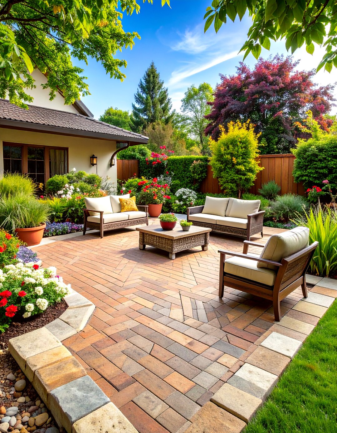 24 Herringbone Brick Patio Designs for Elegant Patios - Too Much Time