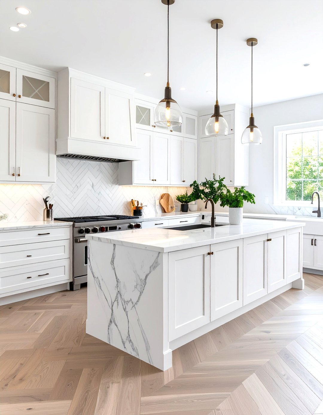 24 Backsplash Ideas for White Cabinets and Granite Countertops - Too ...