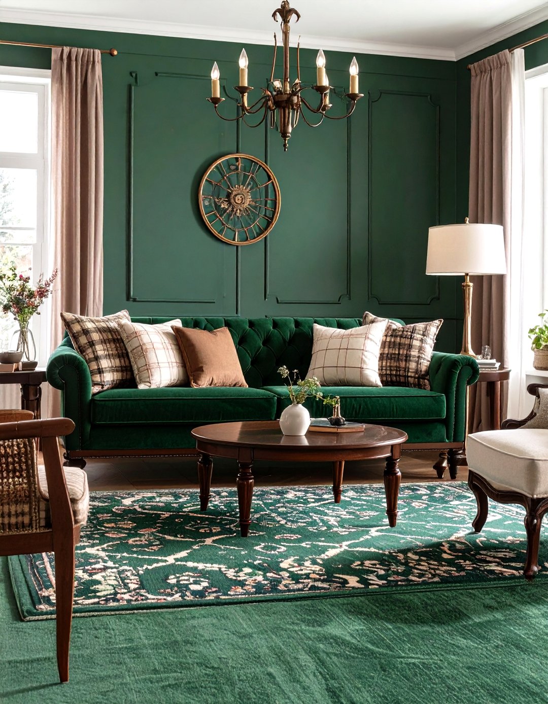 24 Green Carpet Living Room Ideas with Cozy Textures - Too Much Time