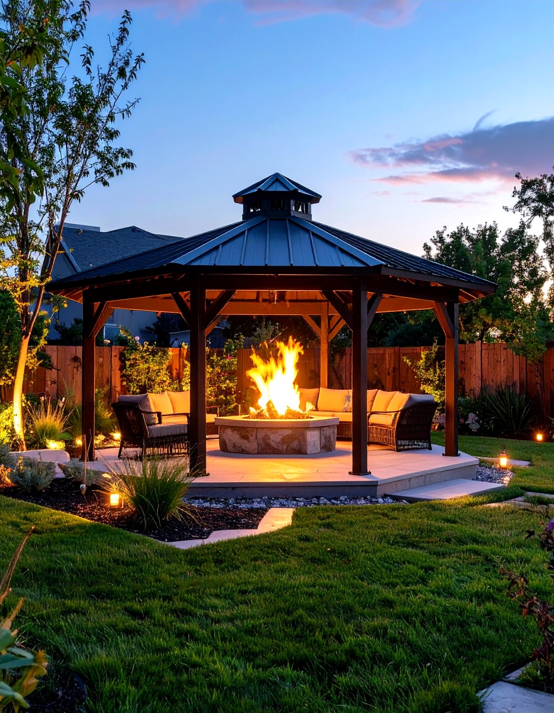 24 Gazebo with Fireplace: Stylish Shelter for Evenings - Too Much Time