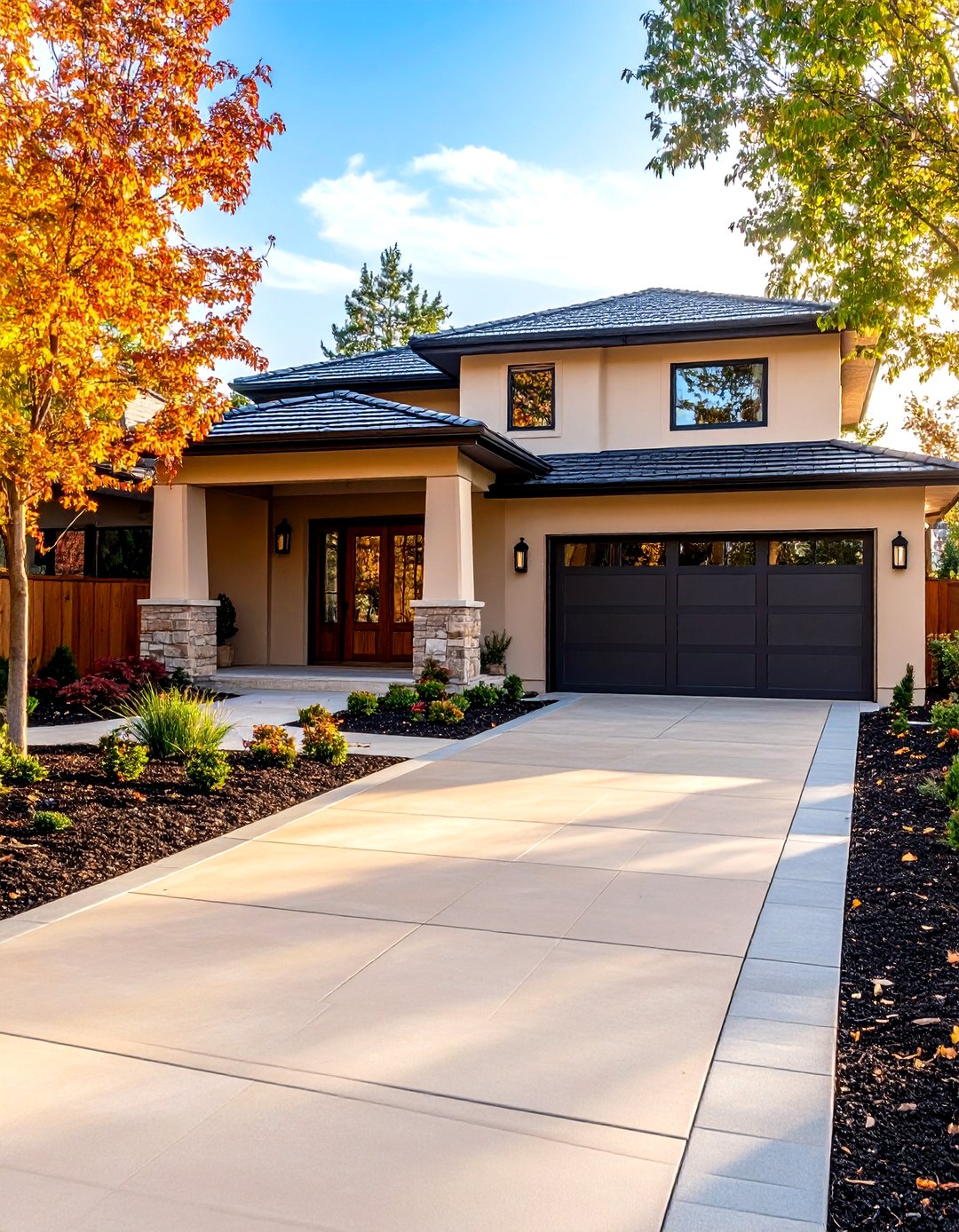 24 Concrete Driveway Ideas for Bold Curb Appeal Today - Too Much Time