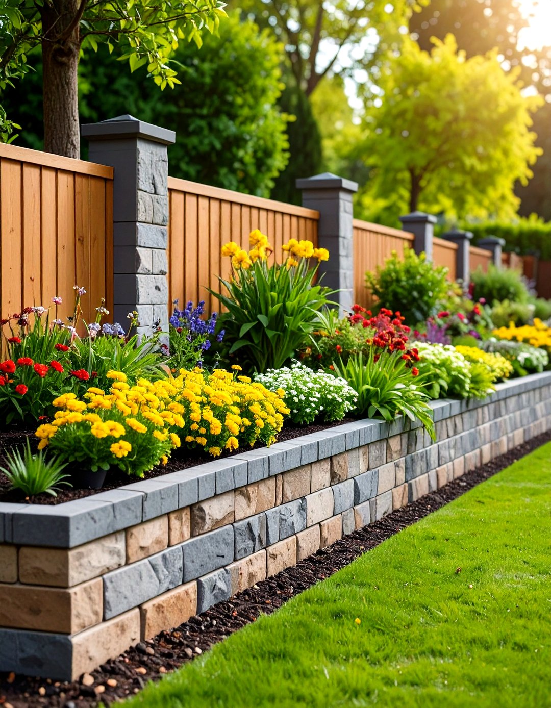 24 Brick Fence Ideas to Boost Curb Appeal and Privacy - Too Much Time