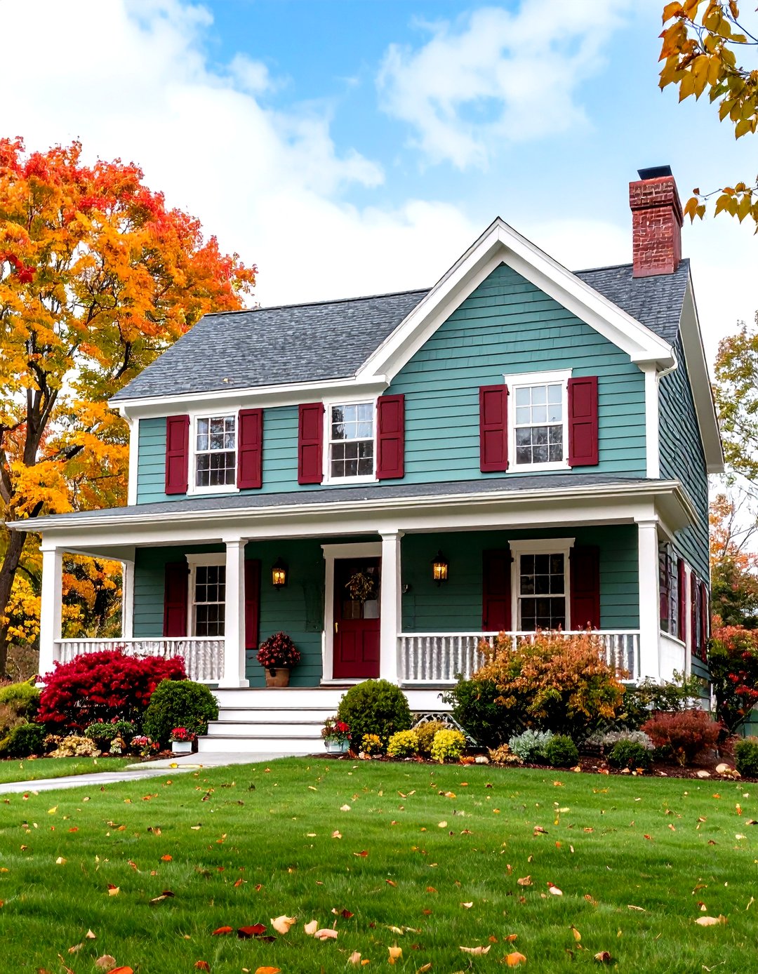 24 Farmhouse Green Exterior Home Ideas: Curb Appeal - Too Much Time