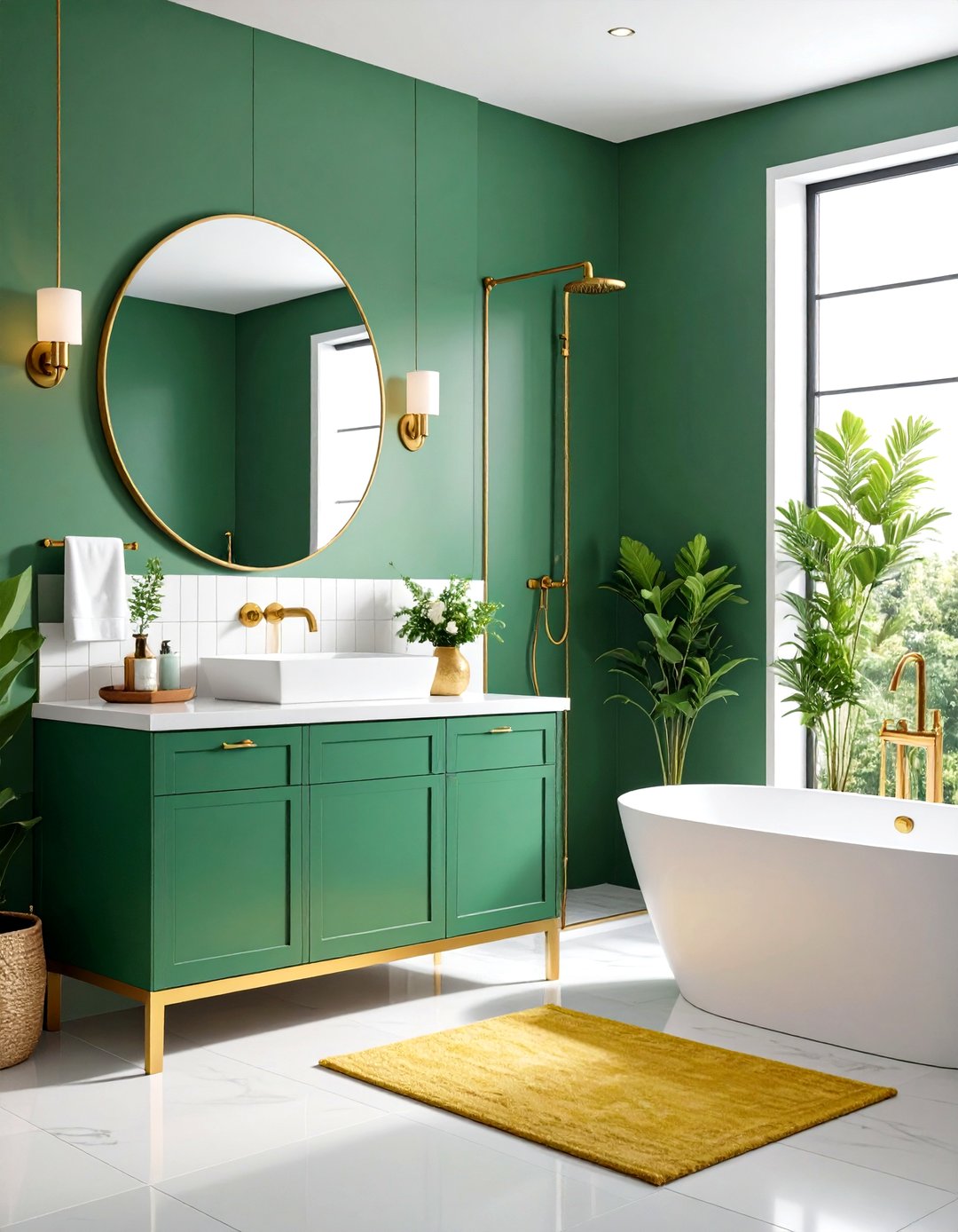 24 Yellow and Green Bathroom Ideas to Create Bright Spaces - Too Much Time