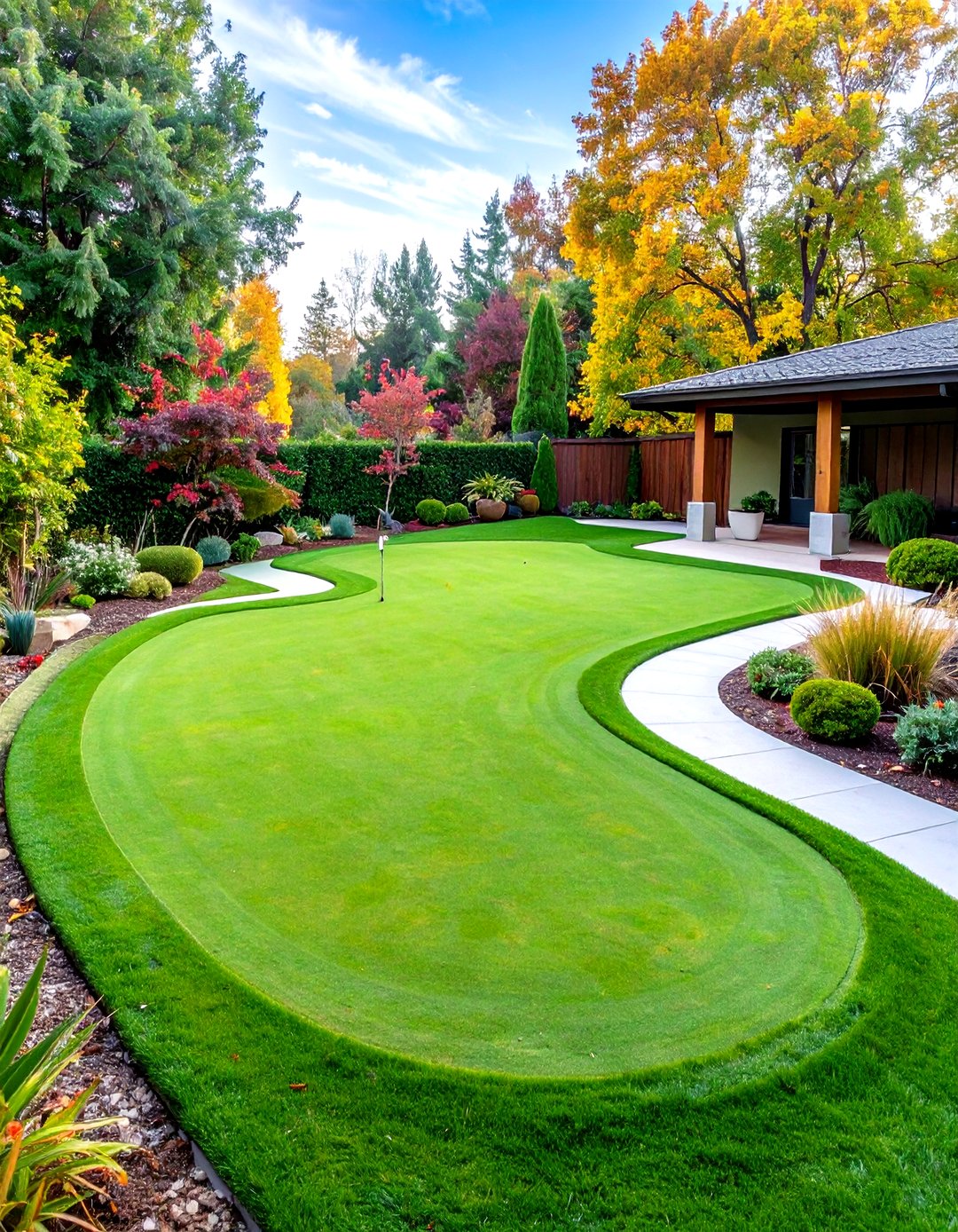 24 Backyard Putting Green Ideas for Home Practice Areas - Too Much Time