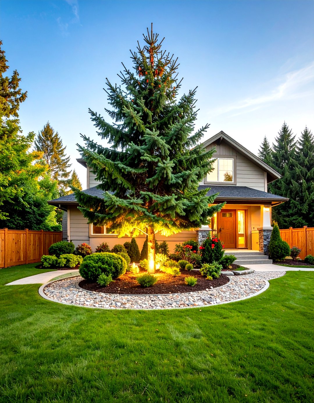 24 Pine Tree Landscape Ideas for Serene Outdoor Spaces - Too Much Time