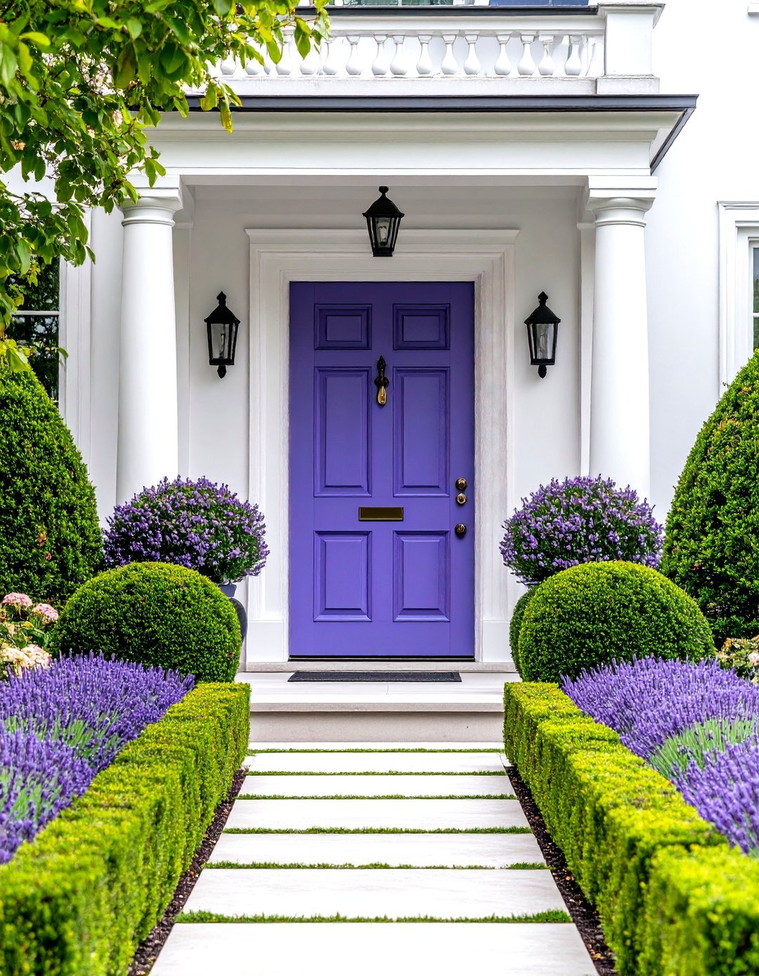24 Lavender Front Door Ideas with Welcoming Color Pops - Too Much Time