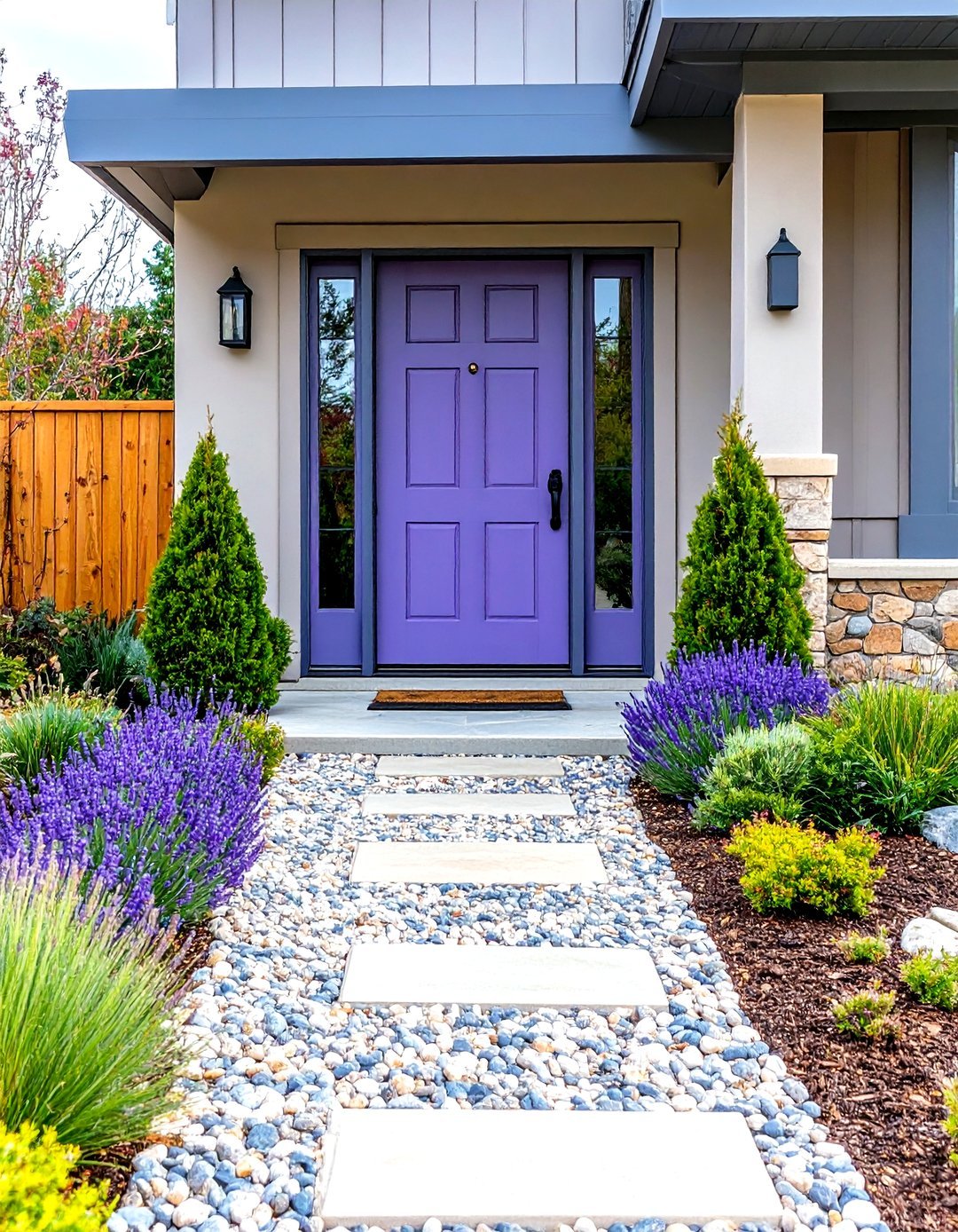 24 Lavender Front Door Ideas with Welcoming Color Pops - Too Much Time