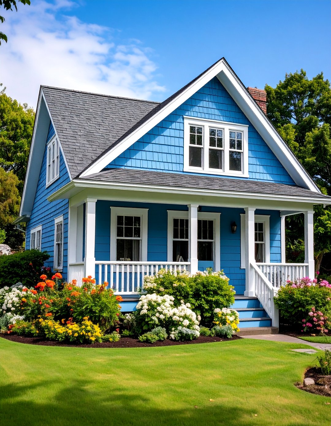 24 Blue House Siding with White Trim Ideas for Charm - Too Much Time
