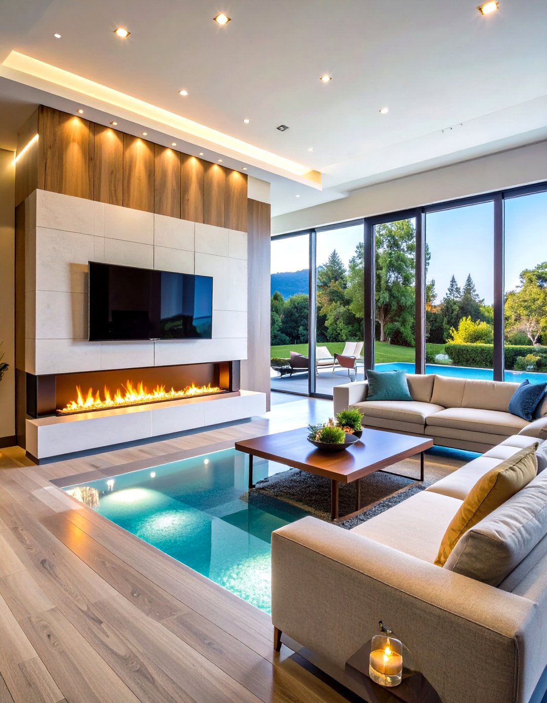 24 Linear Fireplace Ideas with Tv Above: Stylish Design - Too Much Time