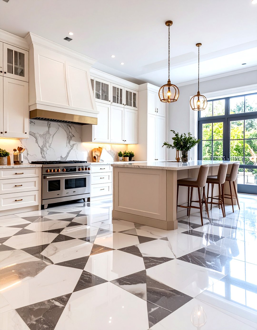 24 Kitchens with Checkered Floors for a Retro Vibe - Too Much Time