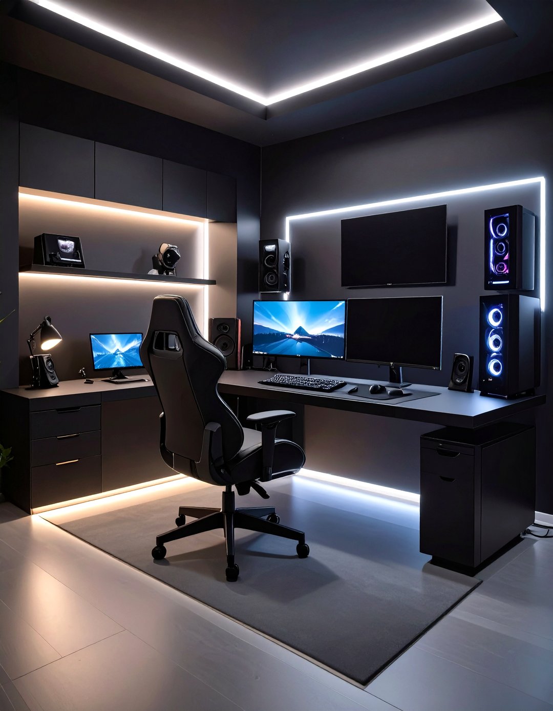 24 Black Gaming Room Ideas for a Sleek Play Space Today - Too Much Time