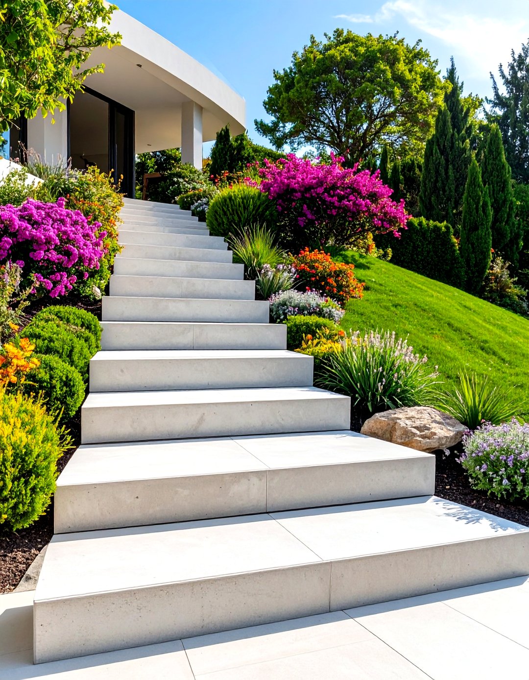 24 Concrete Garden Ideas for Lush Greenery and Water Features - Too ...