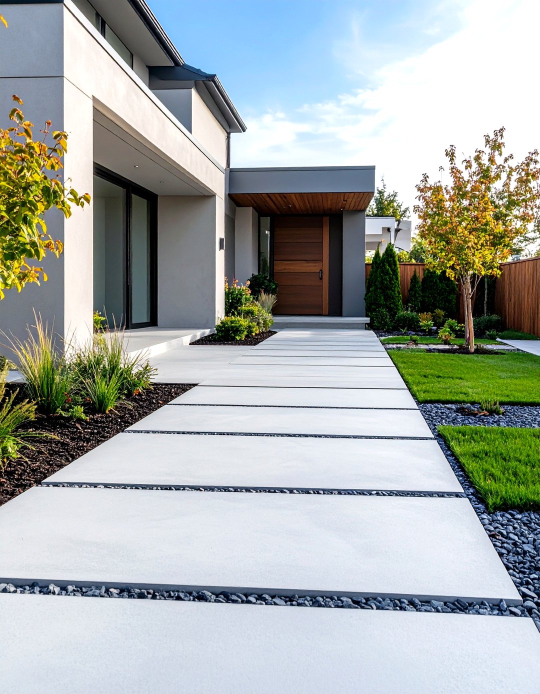 24 Concrete Walkway Ideas to Enhance Outdoor Paths - Too Much Time