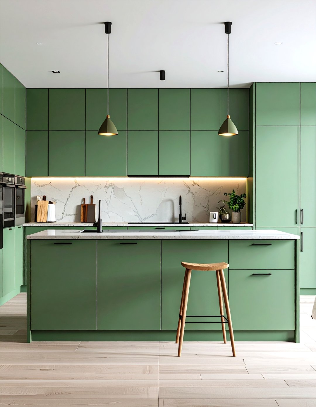 24 Rustic Sage Green Kitchen Cabinets for Warm Neutrals - Too Much Time