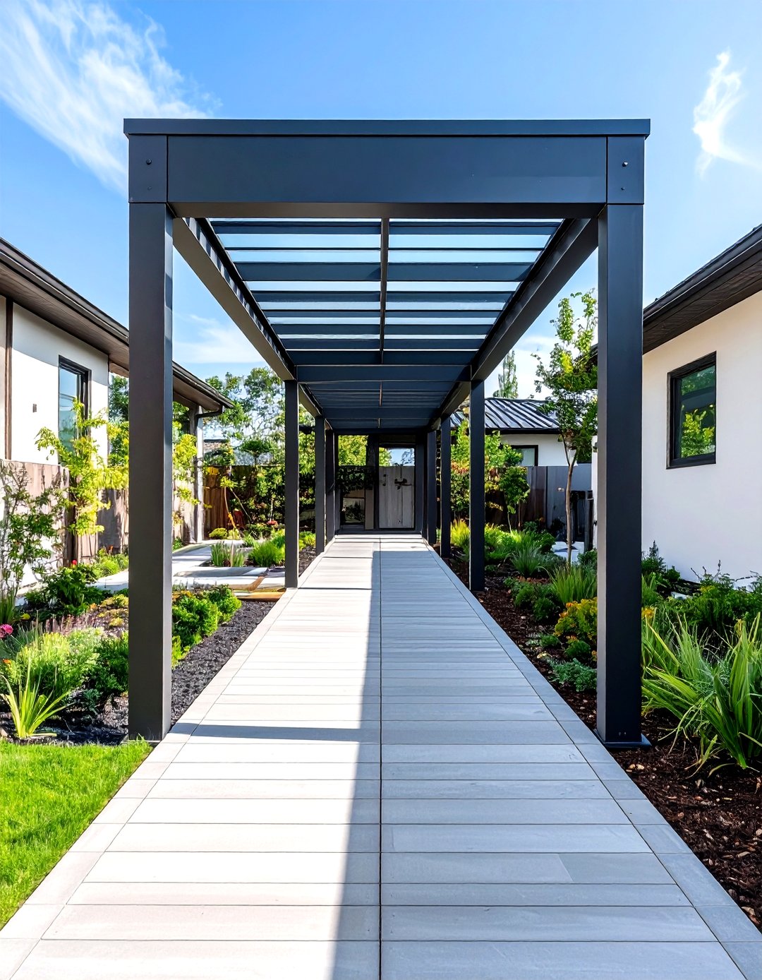 24 Covered Walkway Ideas for An Inviting Exterior Walk - Too Much Time