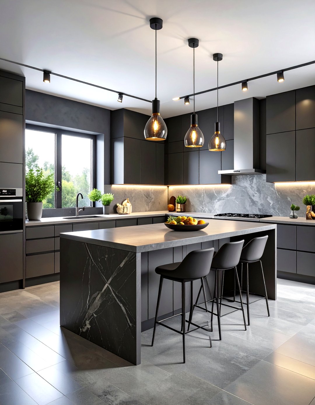 24 Gray and Black Kitchen Ideas: Modern Contrast Appeal - Too Much Time