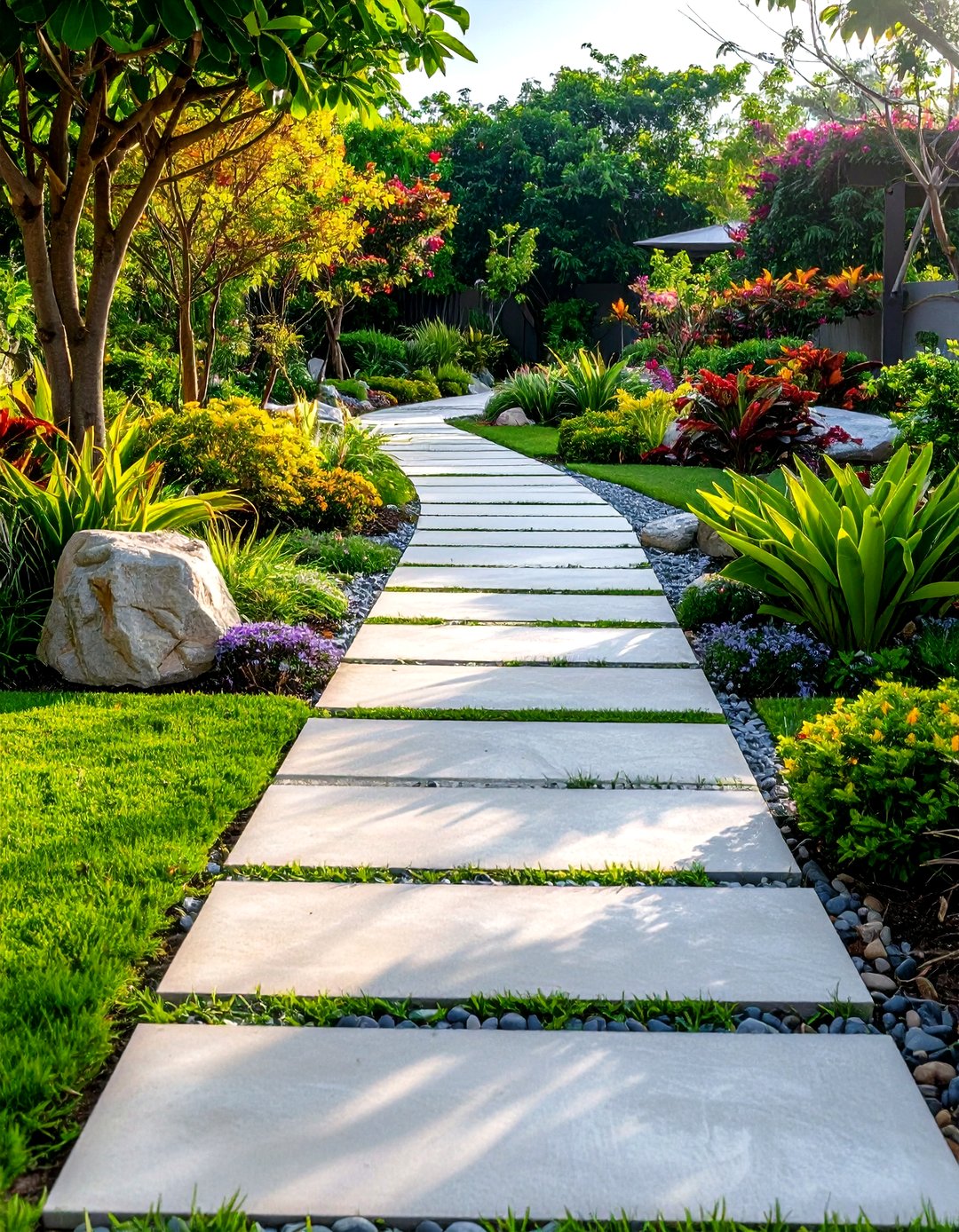 24 Concrete Walkway Ideas to Enhance Outdoor Paths - Too Much Time