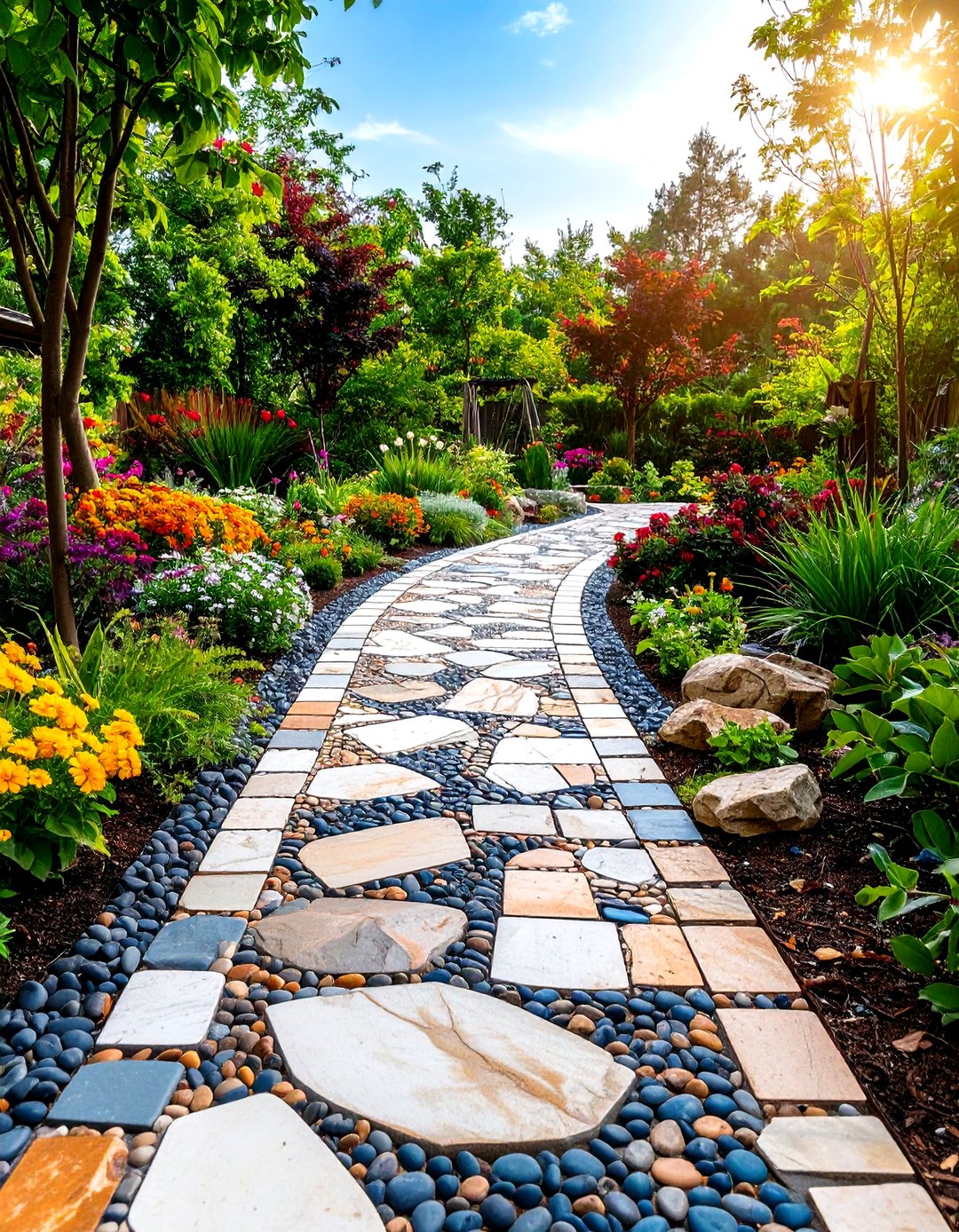 24 Stone Walkway Ideas for Charming Paths and Sidewalks - Too Much Time