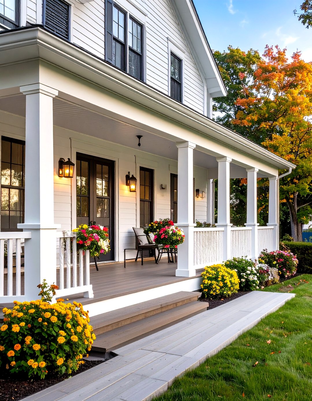24 Small Cape Cod Front Porch Ideas for Curb Appeal At Home - Too Much Time