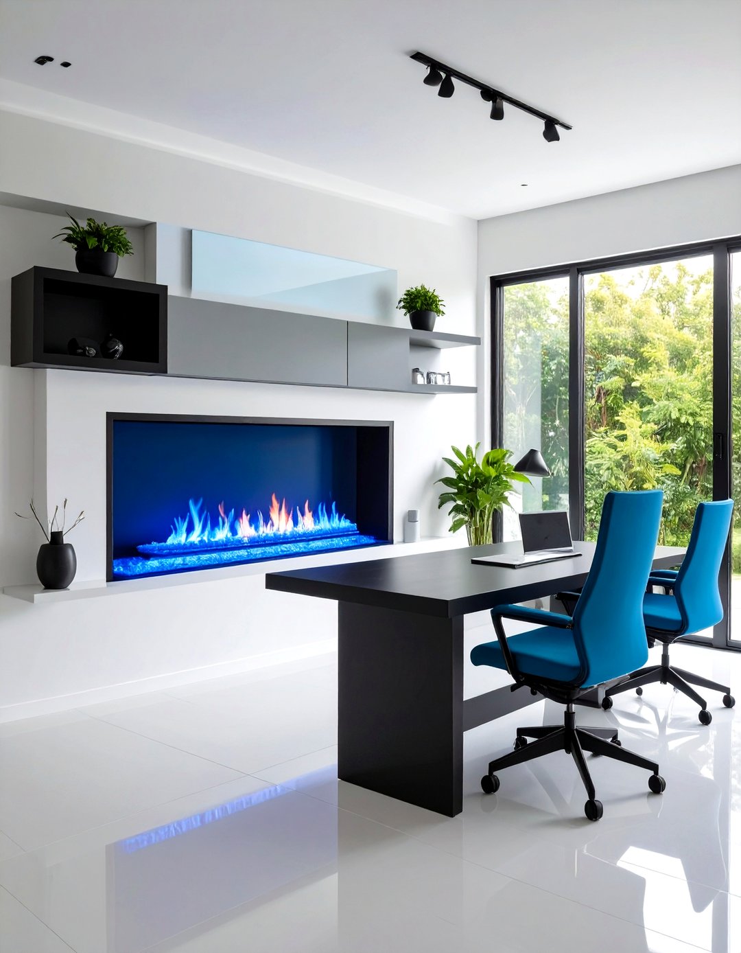 24 Home Office with Fireplace Ideas: Cozy Workspace - Too Much Time