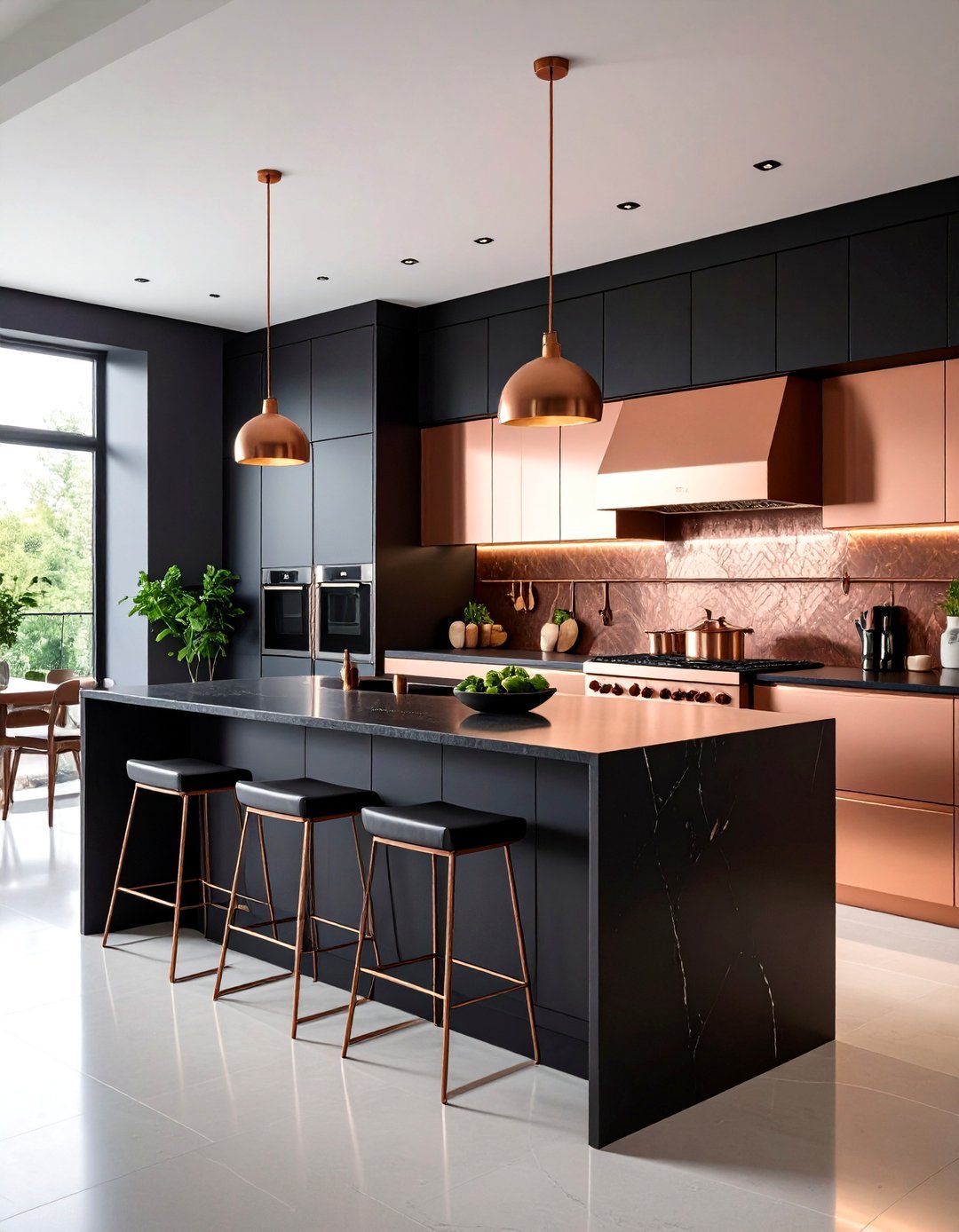 24 Black and Copper Kitchen Ideas for Warm Design Today - Too Much Time