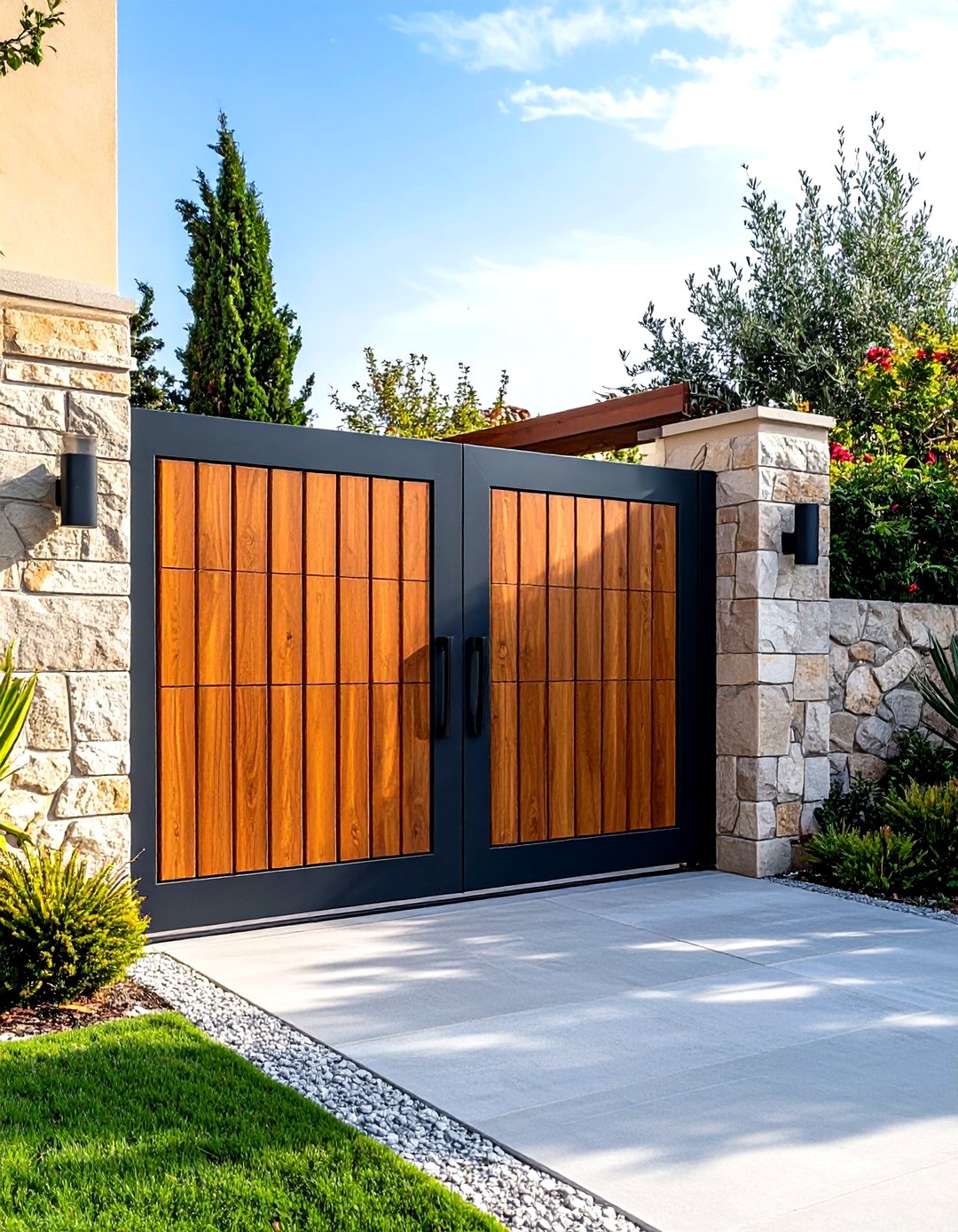24 Handy Ideas with 24 Front Gate Ideas for Curb Appeal - Too Much Time