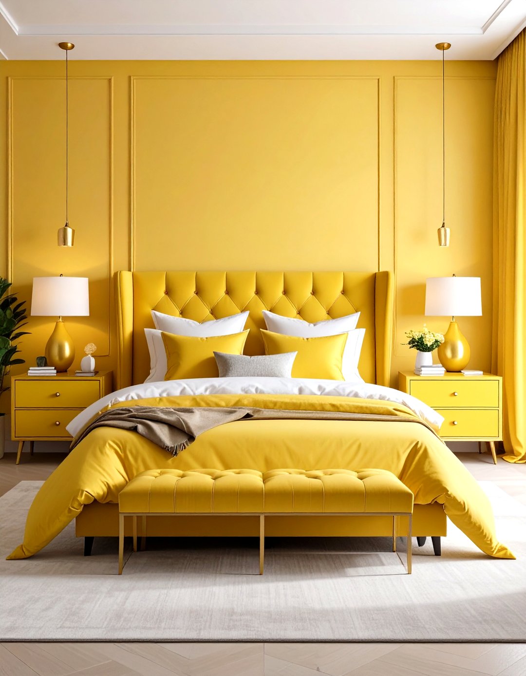 24 Lemon Bedroom Ideas for Sunny, Fresh Vibes At Home - Too Much Time