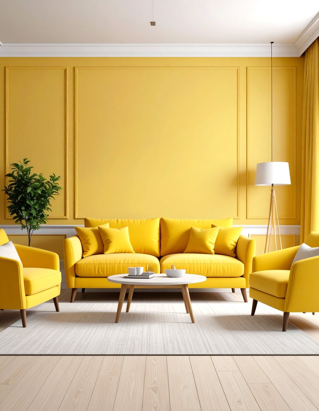 24 Yellow Couch Living Room Ideas to Brighten Spaces - Too Much Time