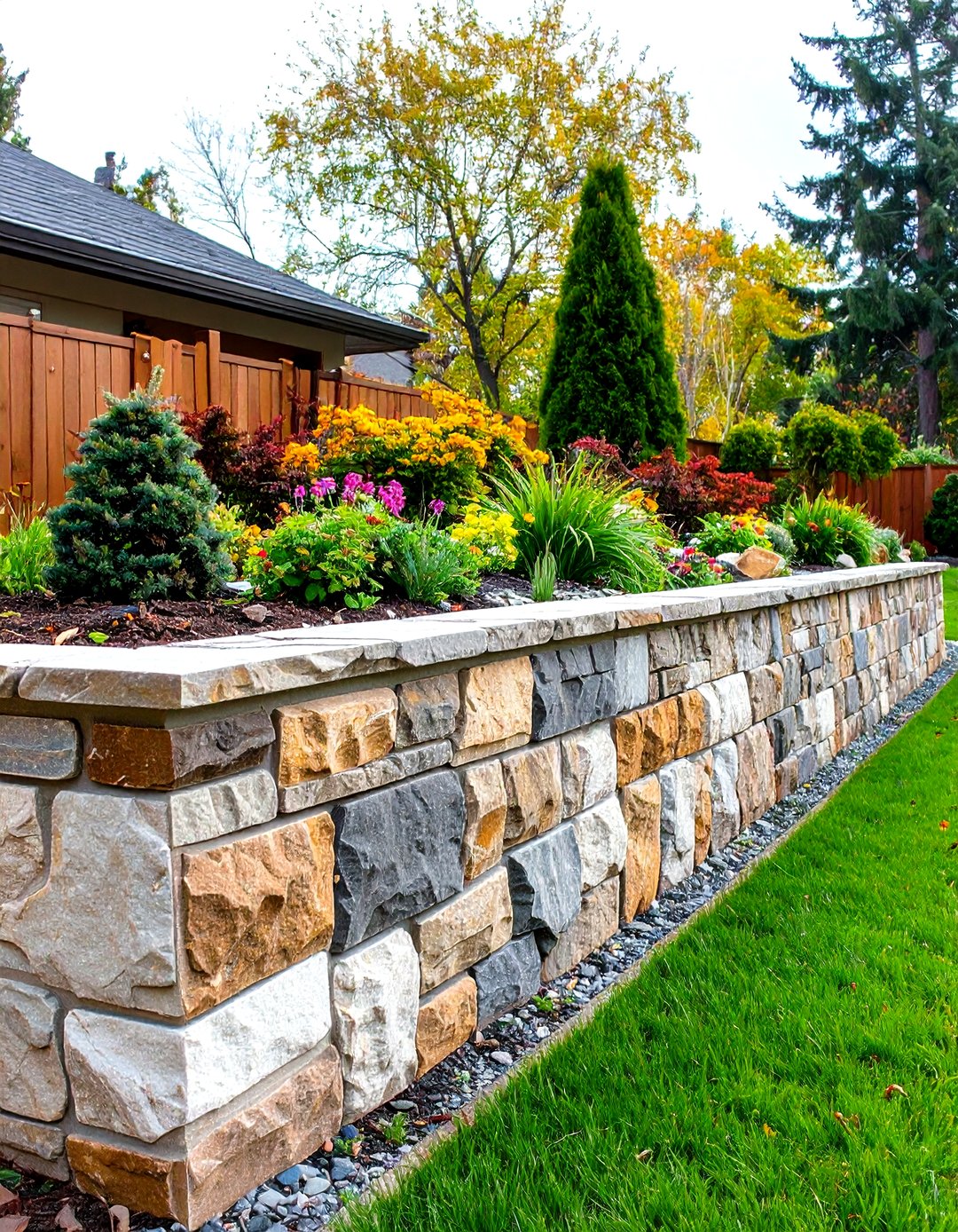 24 Natural Rock Retaining Wall Ideas to Boost Outdoors - Too Much Time