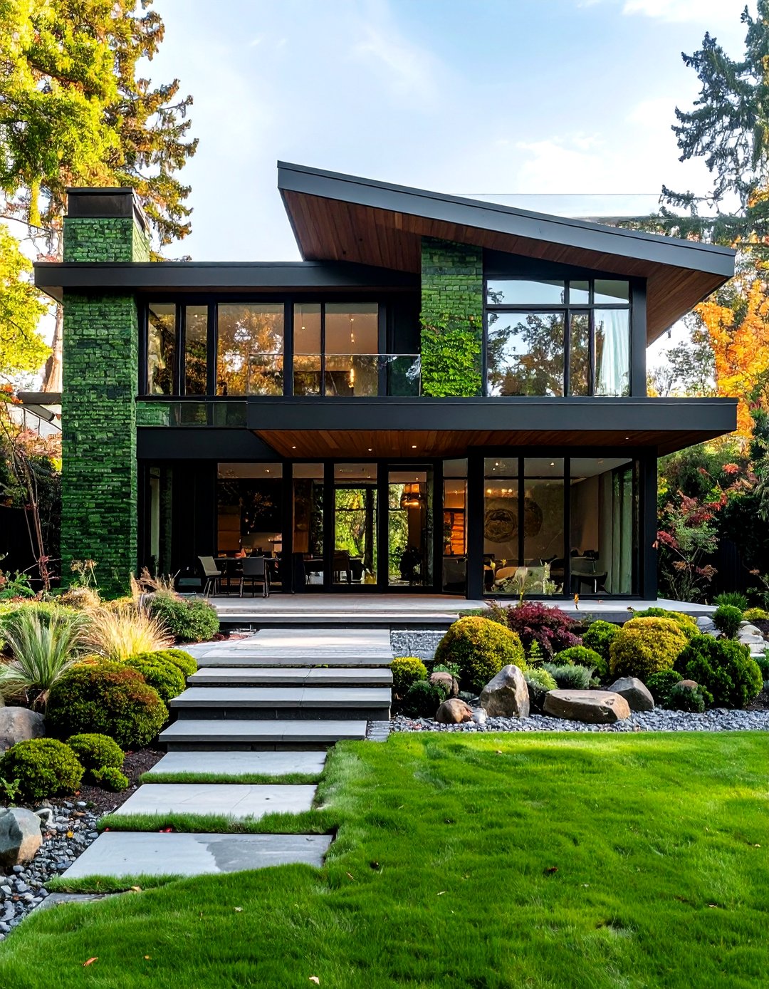 24 Green Brick Exterior Home Ideas for Curb Appeal - Too Much Time
