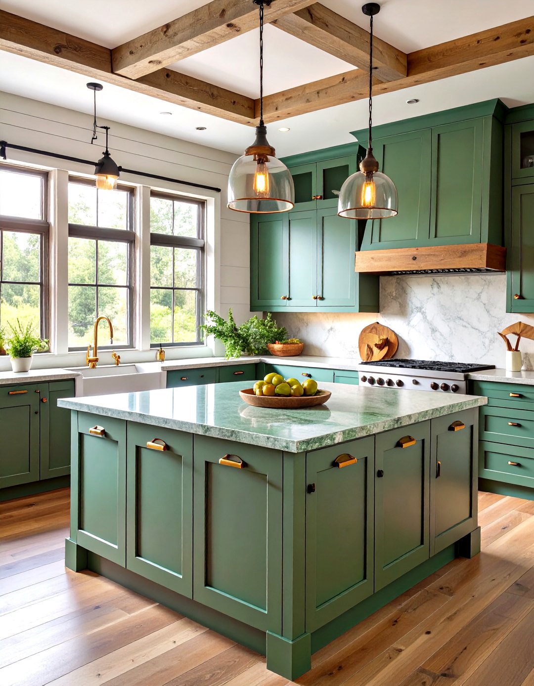 24 Kitchen with Green Countertops Ideas for Chic Design - Too Much Time