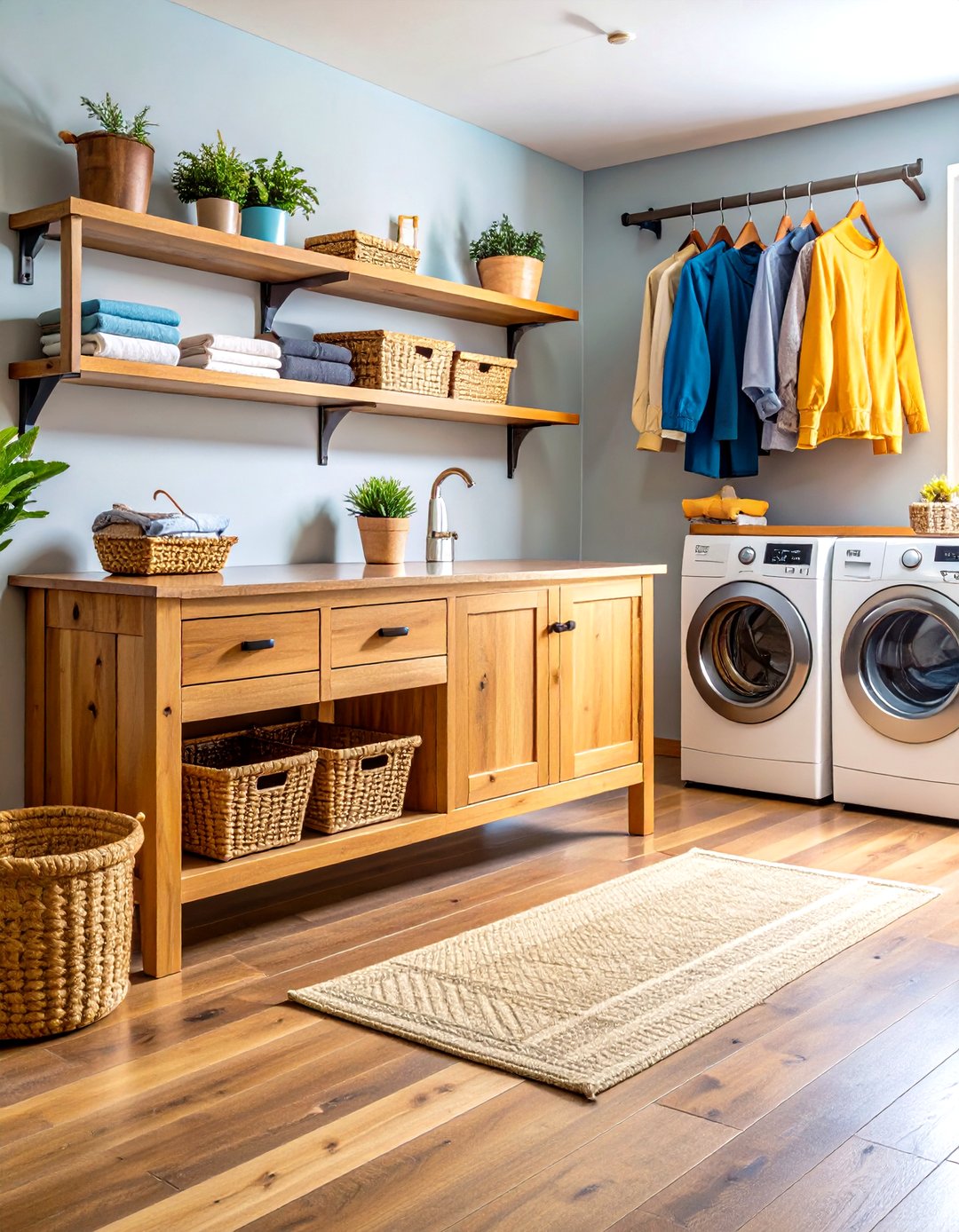 24 Rustic Laundry Room Ideas for Tidy Laundry Spaces - Too Much Time