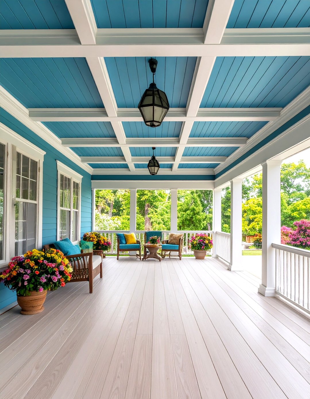 24 Vinyl Porch Ceiling Ideas to Brighten Outdoor Spaces - Too Much Time