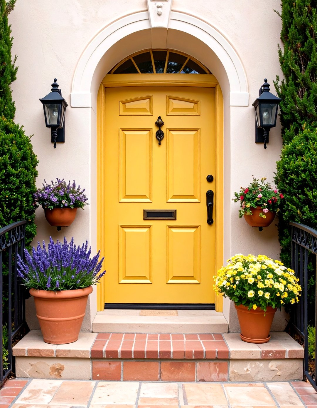 24 Mustard Yellow Front Door Ideas for Curb Appeal!! - Too Much Time