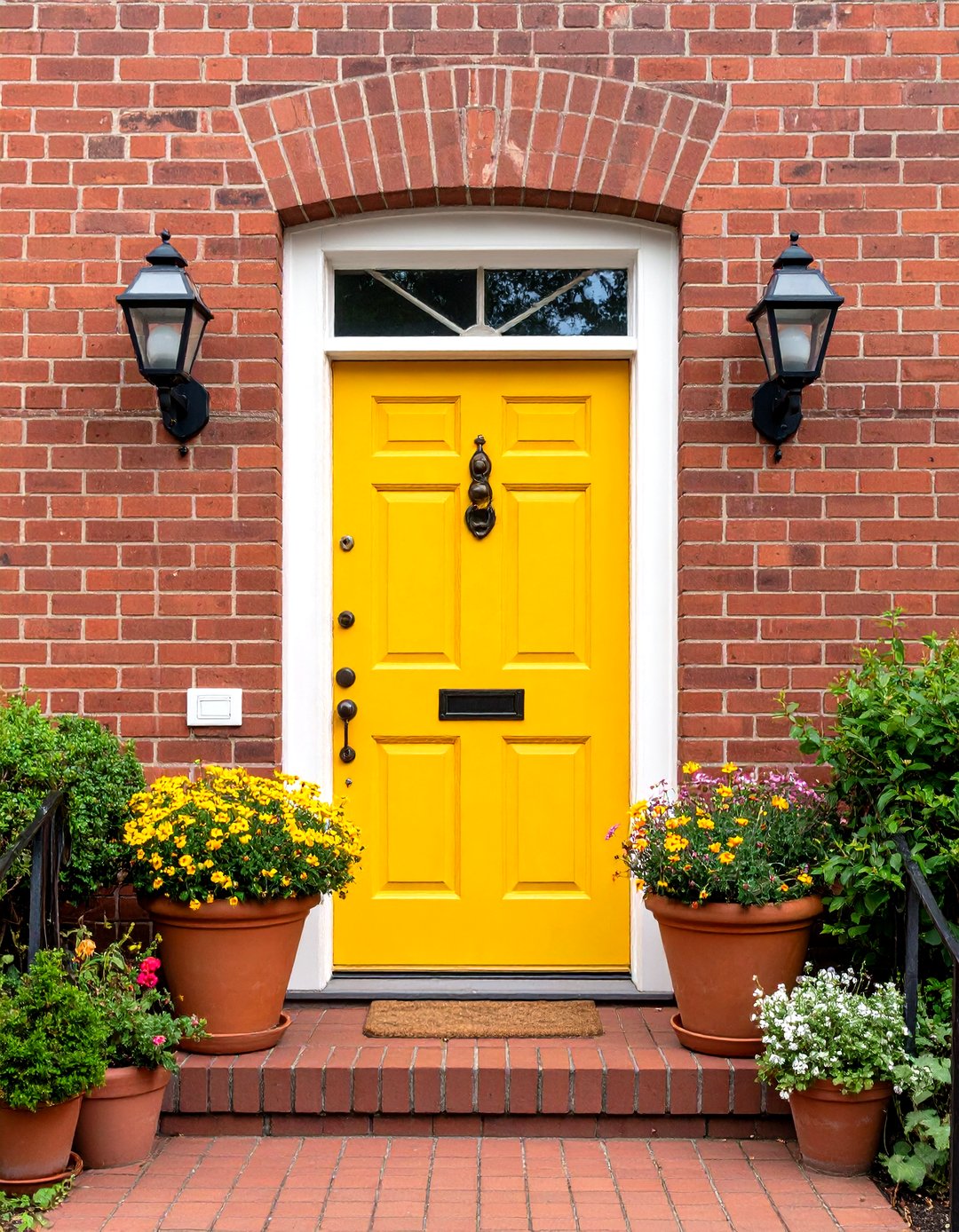24 Mustard Yellow Front Door Ideas for Curb Appeal!! - Too Much Time