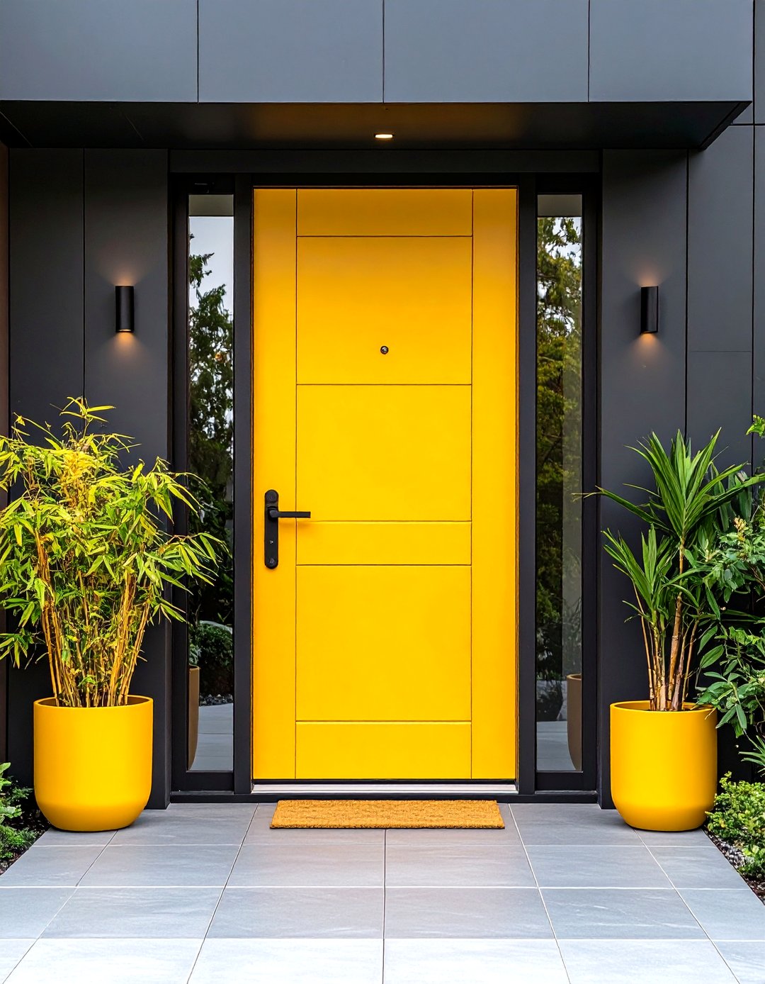 24 Mustard Yellow Front Door Ideas for Curb Appeal!! - Too Much Time