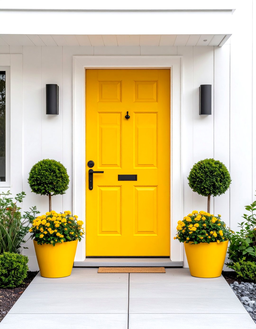 24 Mustard Yellow Front Door Ideas for Curb Appeal!! - Too Much Time