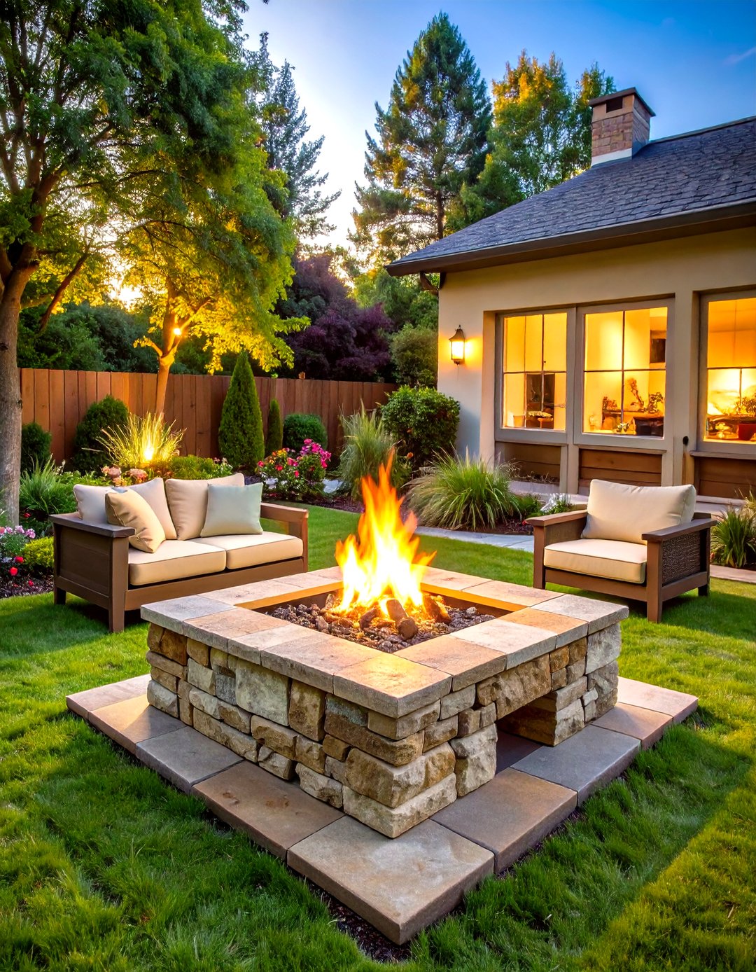 24 Square Fire Pit Ideas: Cozy Outdoor Gatherings Now - Too Much Time