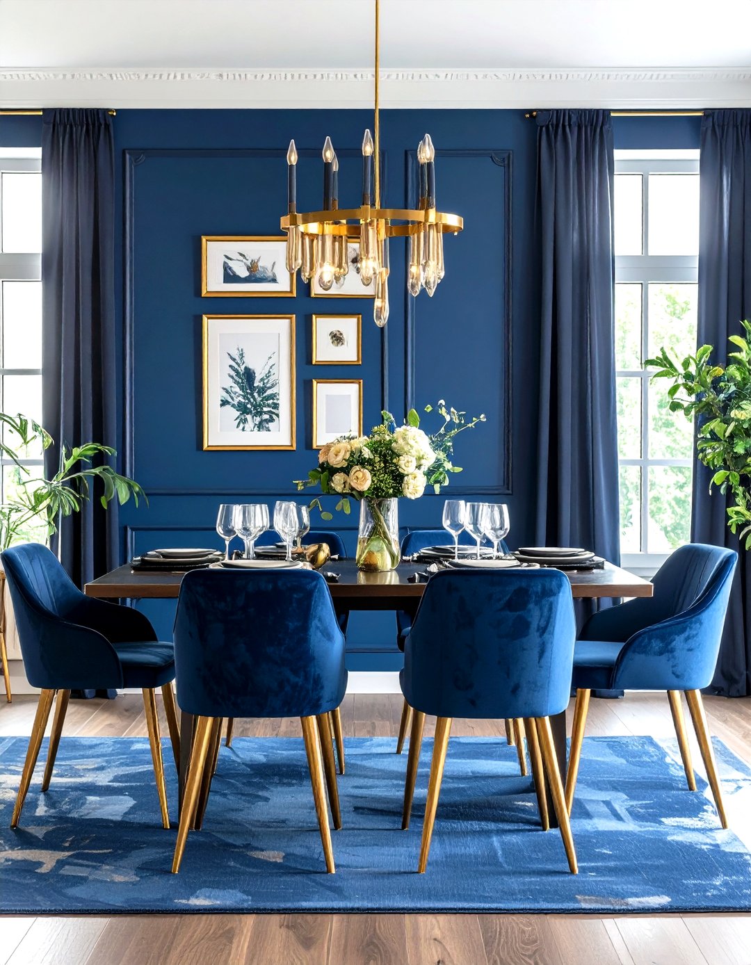 24 Navy Blue Dining Room Ideas for Chic Meals At Home - Too Much Time