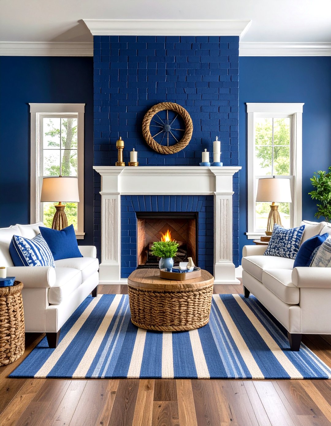 24 Painted Brick Fireplace Ideas: Cozy Focal Points - Too Much Time