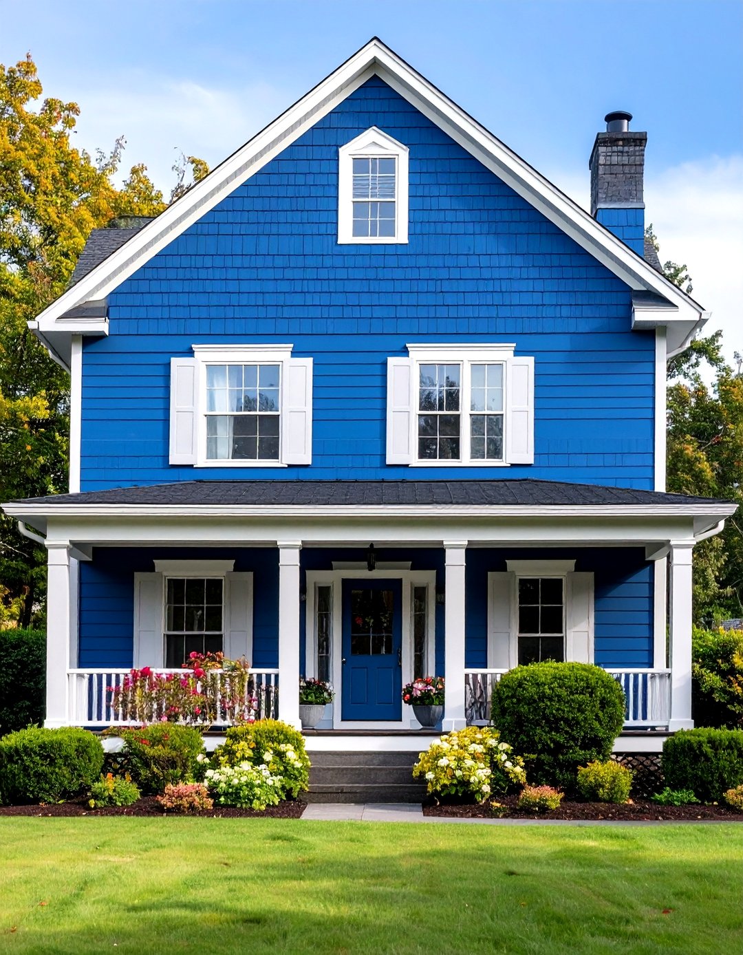 24 Blue House Siding with White Trim Ideas for Charm - Too Much Time