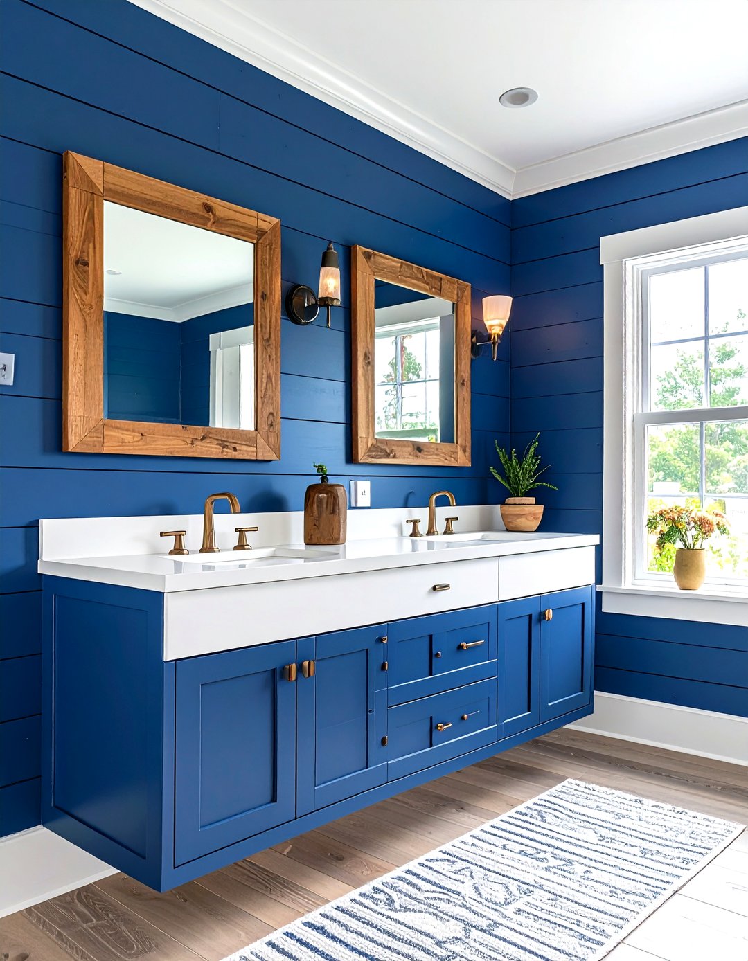 24 Navy Blue Powder Room Ideas to Elevate a Small Space - Too Much Time
