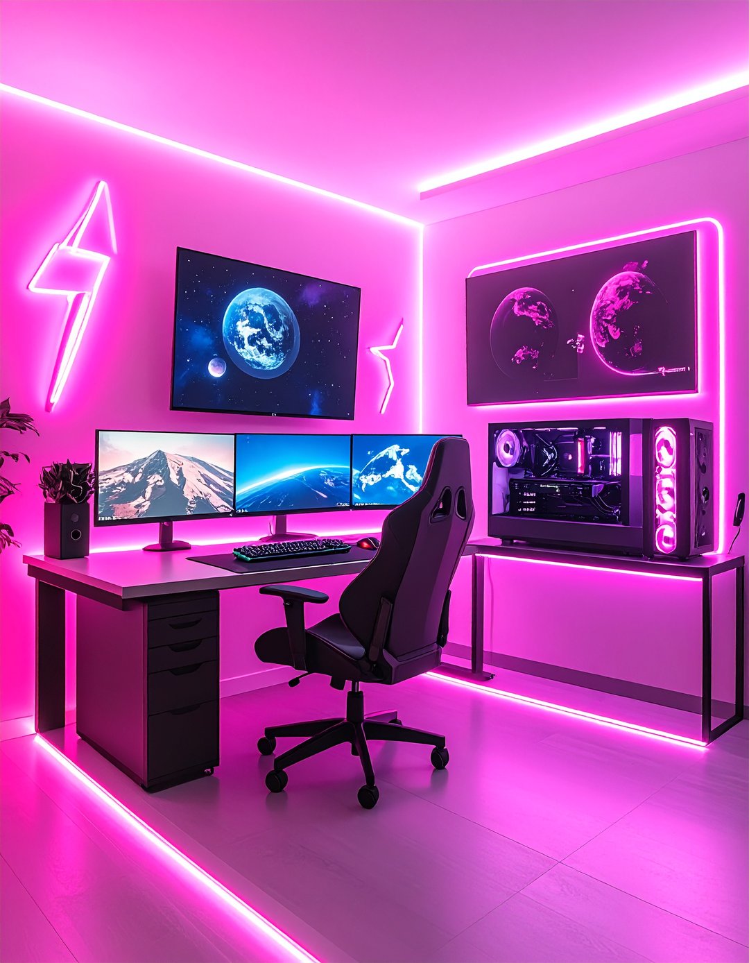 24 Pink Gaming Setup Ideas for a Sleek Workspace Setup - Too Much Time